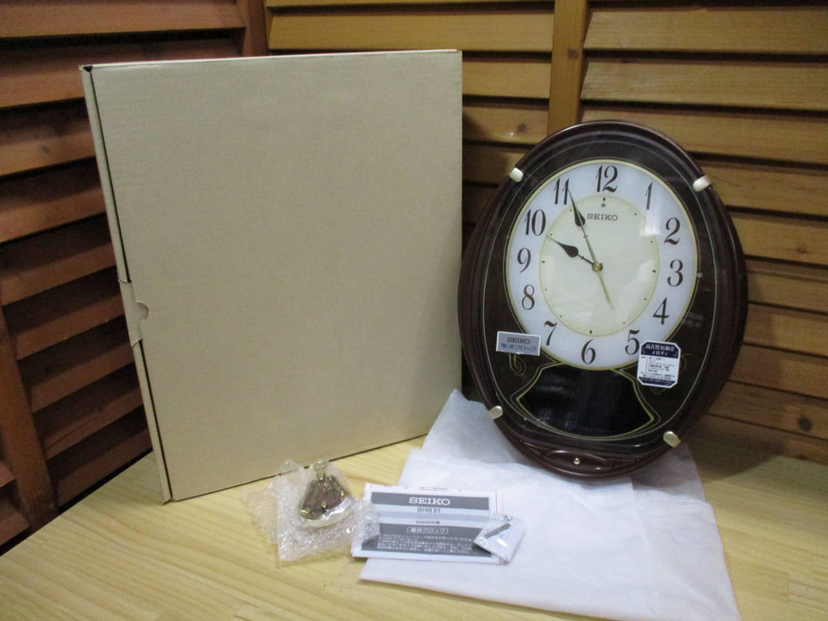 【未使用に近い】Y送料無料 717 【SEIKO】 セイコー タイムクリエーション AM248B 電波掛時計 ウェーブシンフォニー 未使用展示 ...