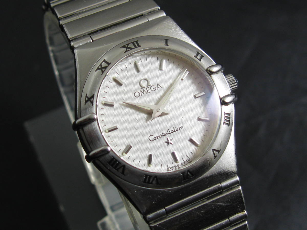 【やや傷や汚れあり】OMEGA Constellation/オメガ コンステレーション SS Ref.795.1201 Cal.1456 オリジナルブレス クォーツ 電池交換済 レディースの ...