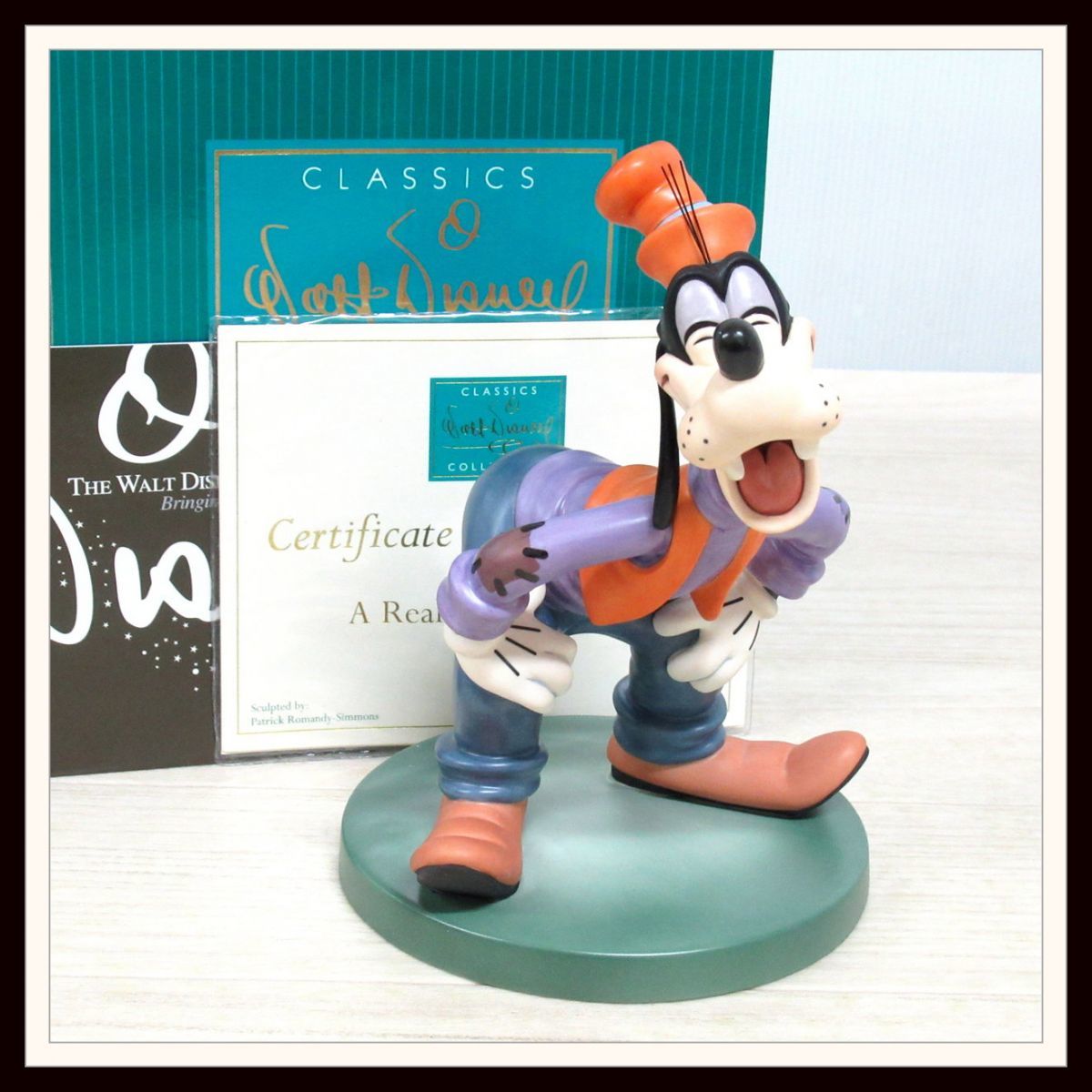 【やや傷や汚れあり】 レア★WDCC グーフィー Goofy A Real Knee-slapper クラッシックコレクション★陶器製 ...