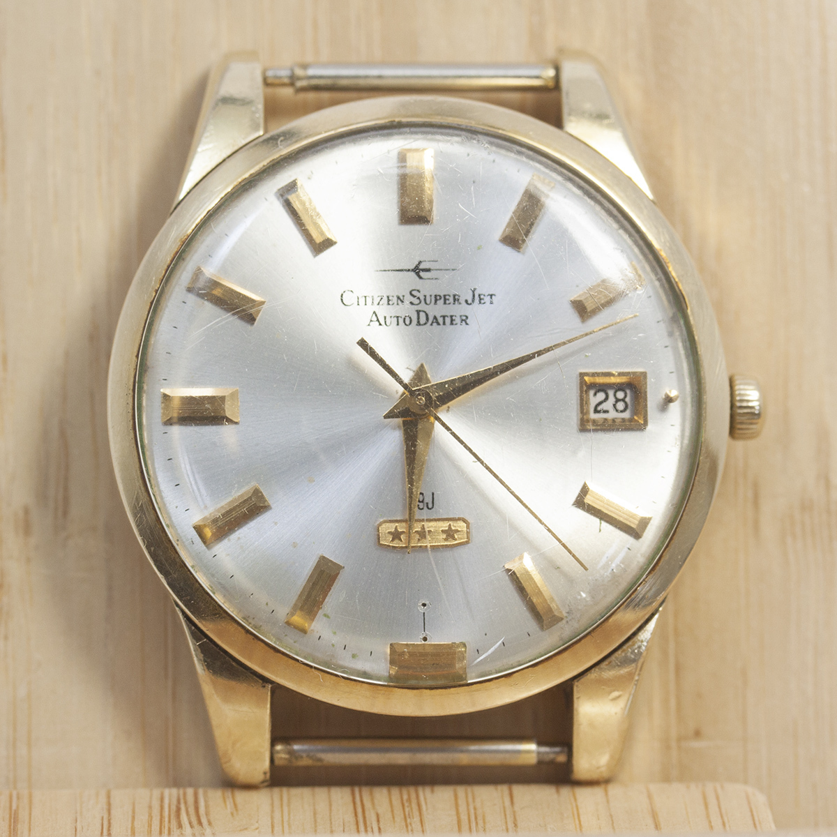 【全体的に状態が悪い】【CITIZEN SUPER JET】シチズン スーパージェット「AUTO DATER/オートデーター」39J ...