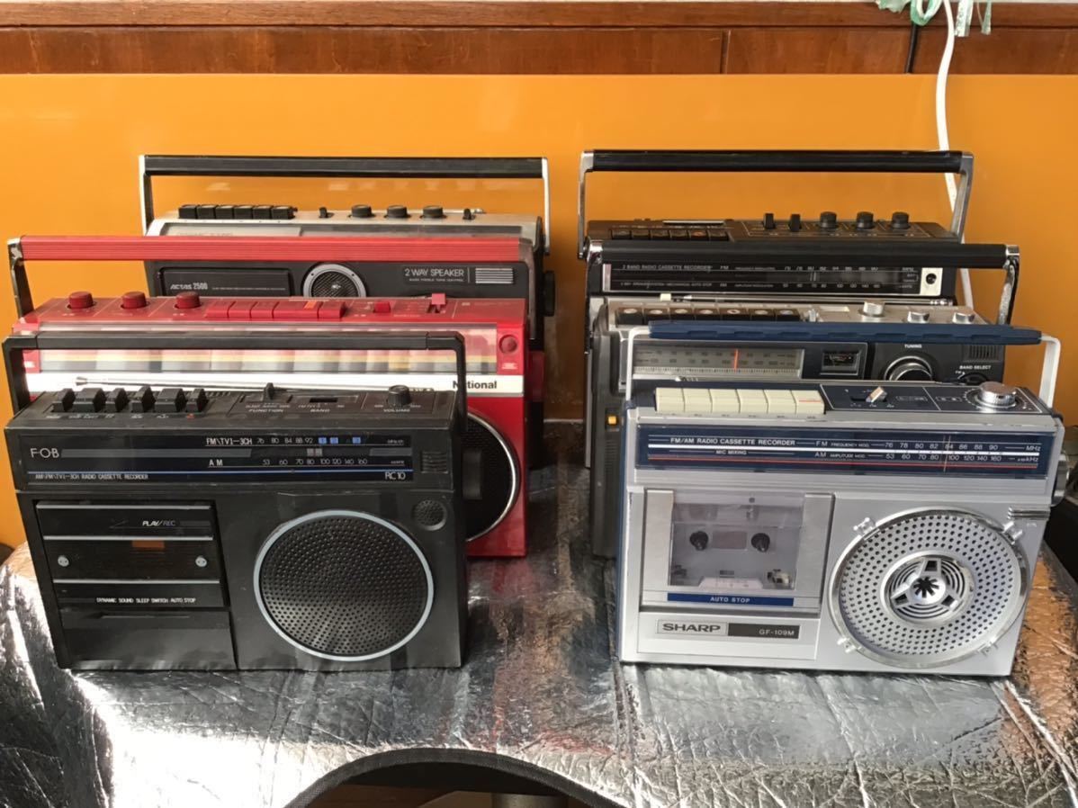 【傷や汚れあり】ラジオカセットデッキまとめ売り SONY CF-1660 National RX-4940 TOSHIBA RT-2500T ...