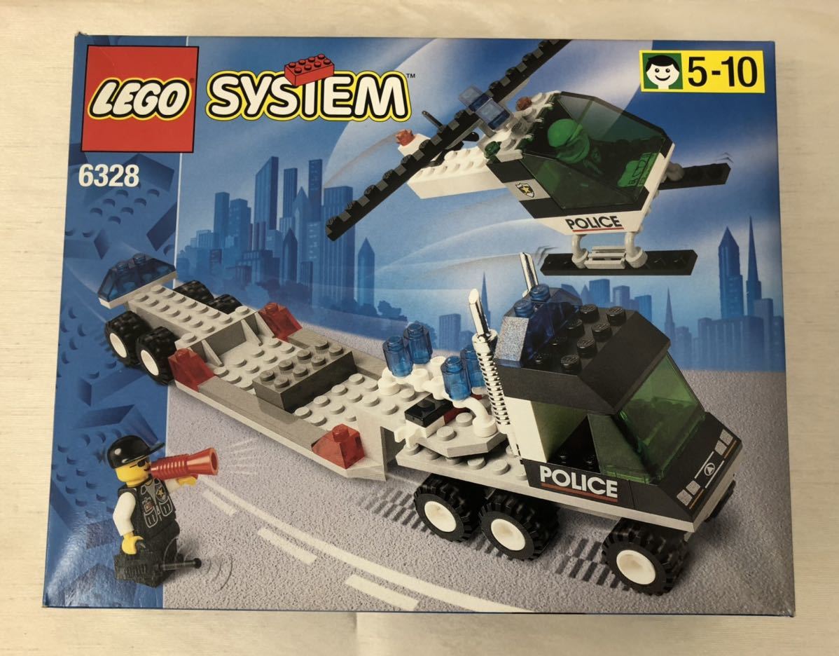 【未使用】♪1円～【未開封・希少品】 LEGO SYSTEM 6328 レゴ シティ 街シリーズ 1998年 廃盤 POLICE ヘリコプター ...