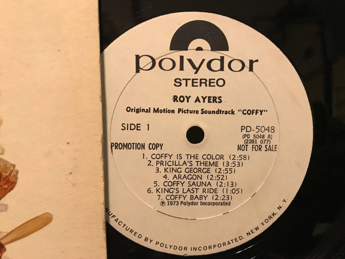 【目立った傷や汚れなし】O.S.T.「Coffy」1973年アメリカオリジナル盤 全曲共針飛び無しの確認済 ROY AYERS プロモホワイト ...