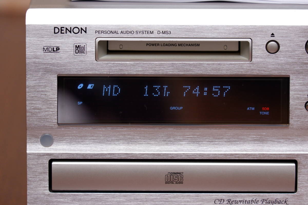 【目立った傷や汚れなし】DENON D-MS3 CD/MD/TUNER/AMP/USB DAC ミニコンポ 極美品 美音 1週間返品保証の落札 ...