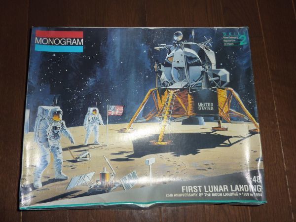 【未使用】1/48 FIRST LUNAR LANDING MONOGRAM 25th anniversary of the moon landing モノグラム アポロ11号 月面着陸 月面 ...