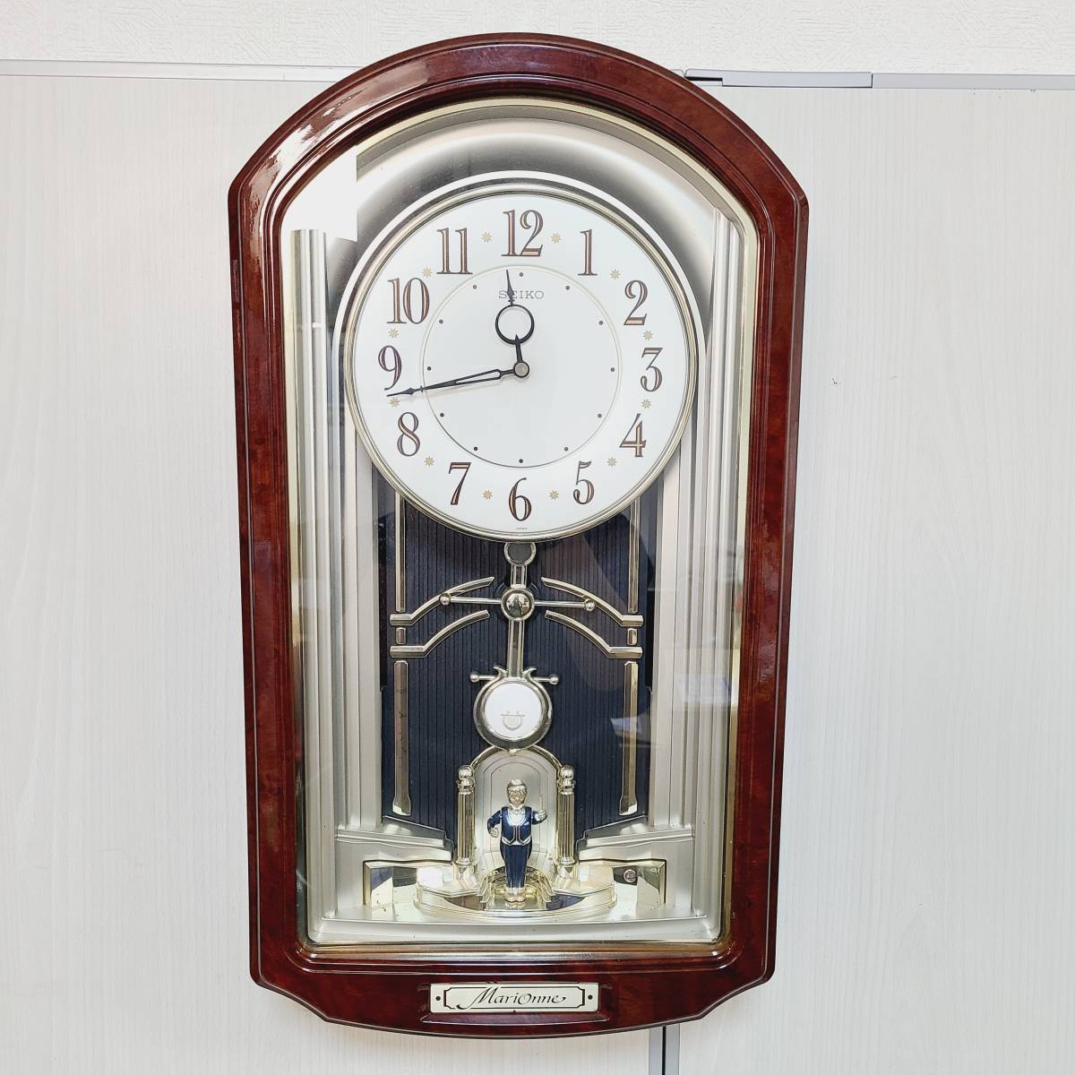【傷や汚れあり】【B5503】 SEIKO セイコー Marionne マリオーヌ 掛時計 からくり時計 RE526B 時計 電池式 壁掛け ...