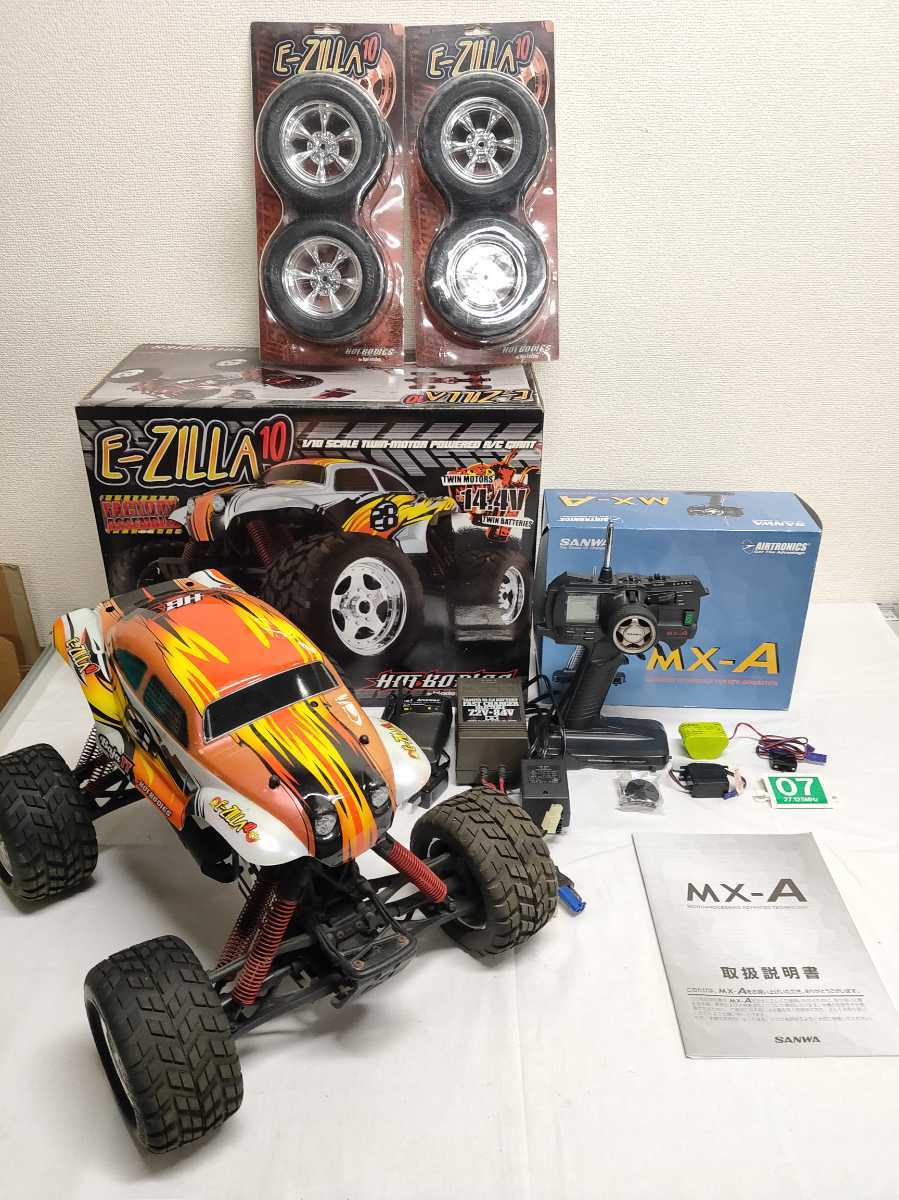 【新品】希少な新品 Hot Bodies E-Zilla 10 RTR HPI RACING ホットボディーズ E-ジーラ ツインモーターRC ...
