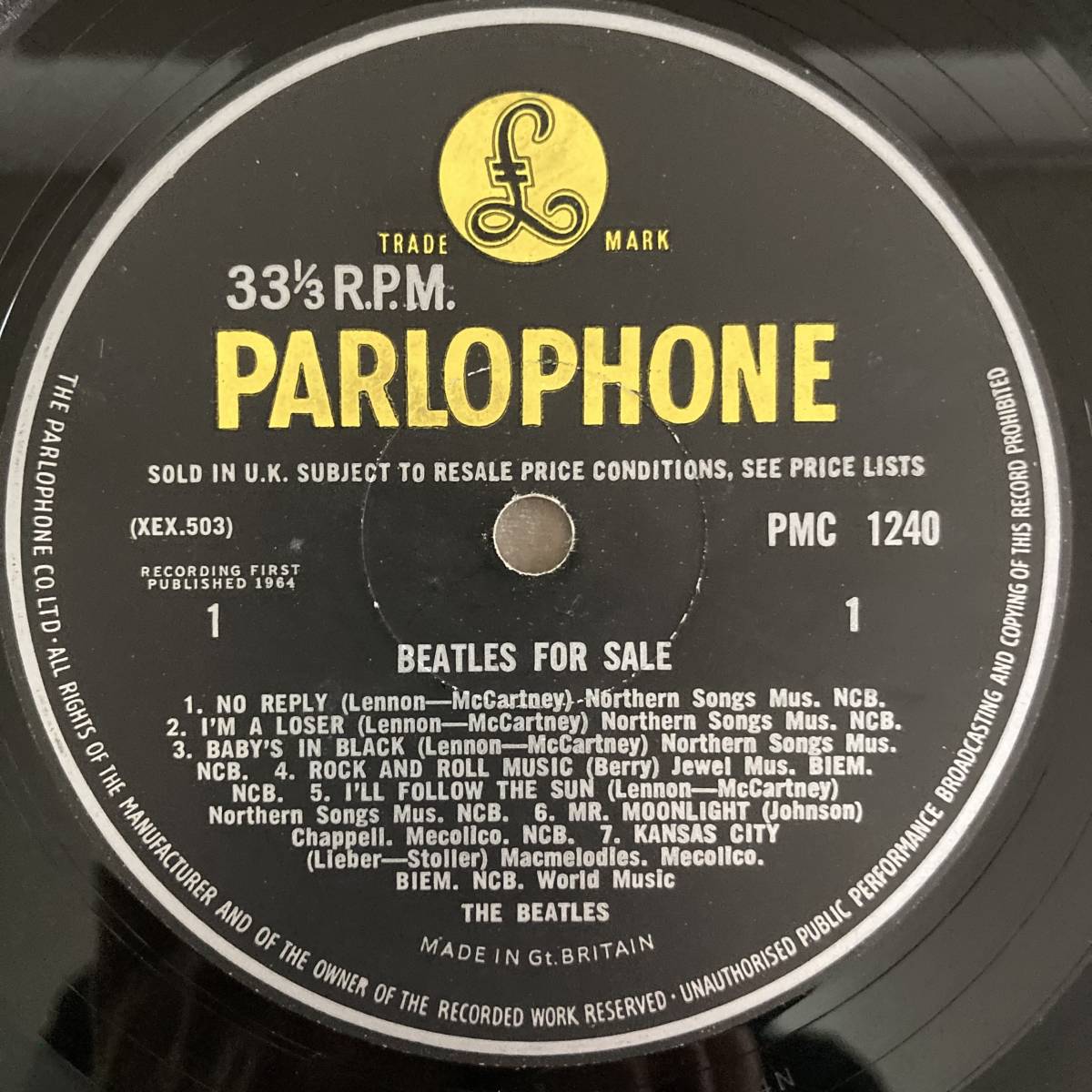 【傷や汚れあり】UK盤イエロー・パーロフォン マト4N/3N BEATLES FOR SALE/mono ビートルズ THE BEATLES ...