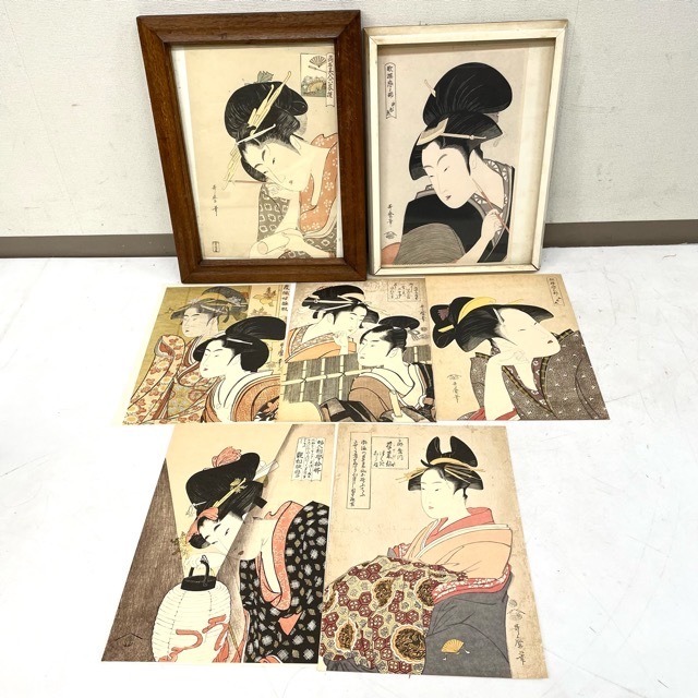 【傷や汚れあり】喜多川歌麿 浮世絵 美人画 7点セット 高名美人 歌撰恋之部 婦人相學 インテリア K6840の落札情報詳細 ヤフオク落札