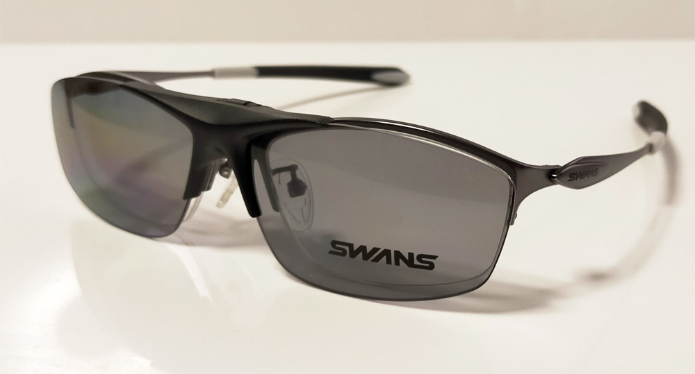 【未使用】SWANS 着脱可能な跳ね上げ偏光クリップオン付きフレーム SWF-900 マットガンメタリック チタンの落札情報詳細 - ヤフオク落札価格検索 オークフリー