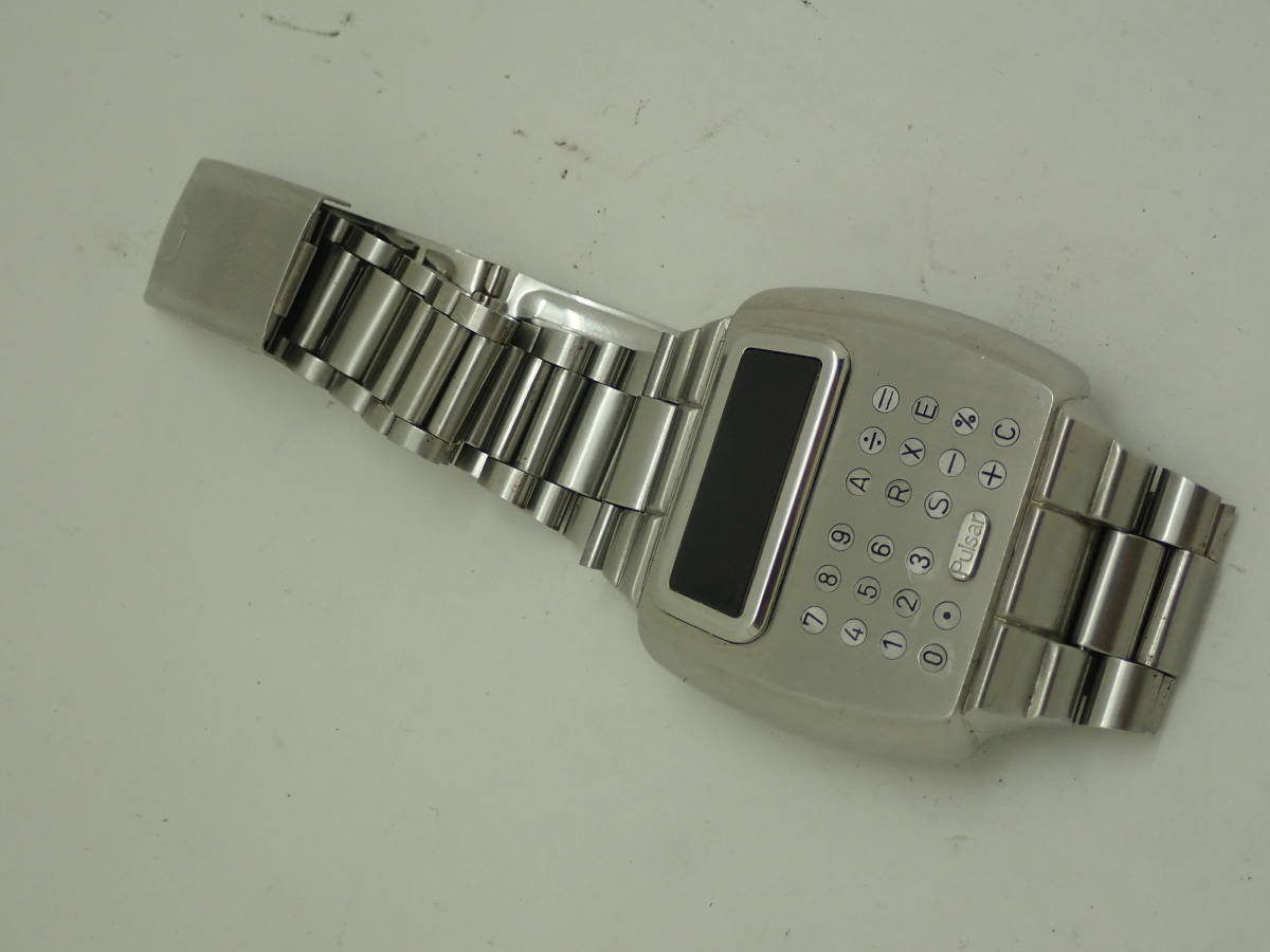 【目立った傷や汚れなし】Pulsar Time Computer Calculator 901 計算機付き時計 ジャンク パルサー カリ ...