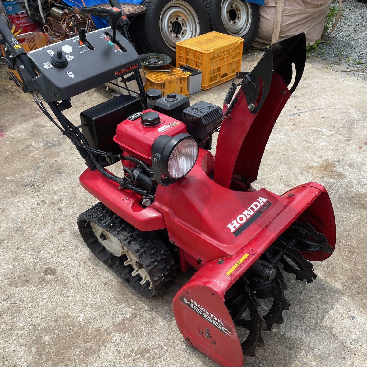 【全体的に状態が悪い】山形発/☆10,000円START超目玉商品☆/HONDA/除雪機/HS660/スノーラ/6馬力/無段変速/HST/電動シュート/セル付/[難有]稼動品♪/発送可/の落札 ...