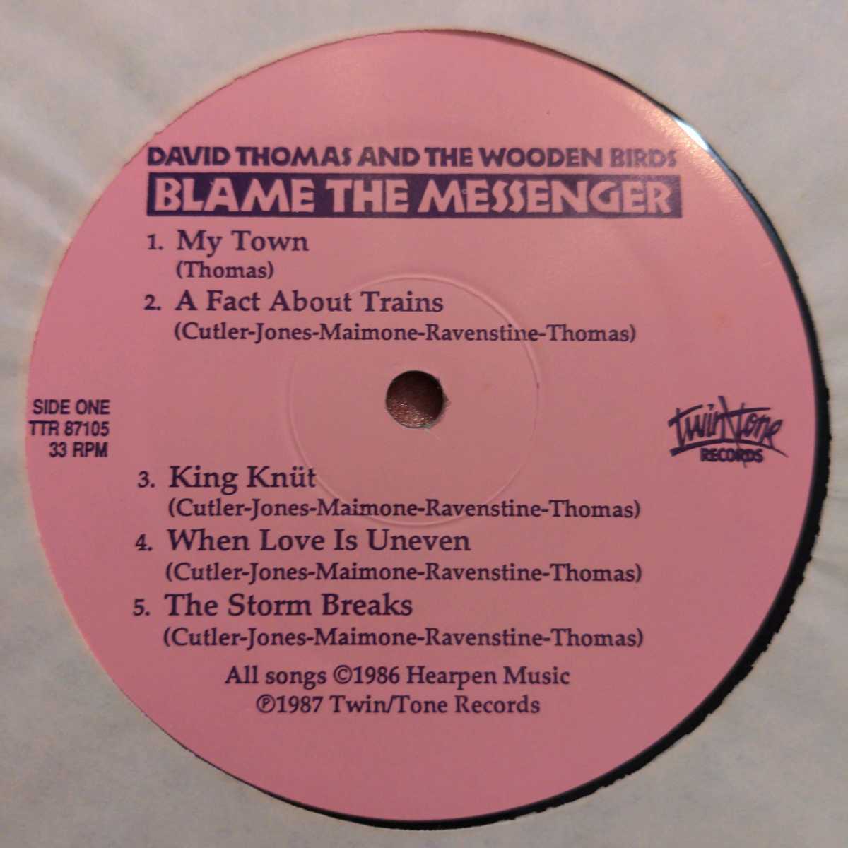 【やや傷や汚れあり】LP DAVID THOMAS AND WOODEN BIRDS BLAME THE MESSENGER PERU UBU ...