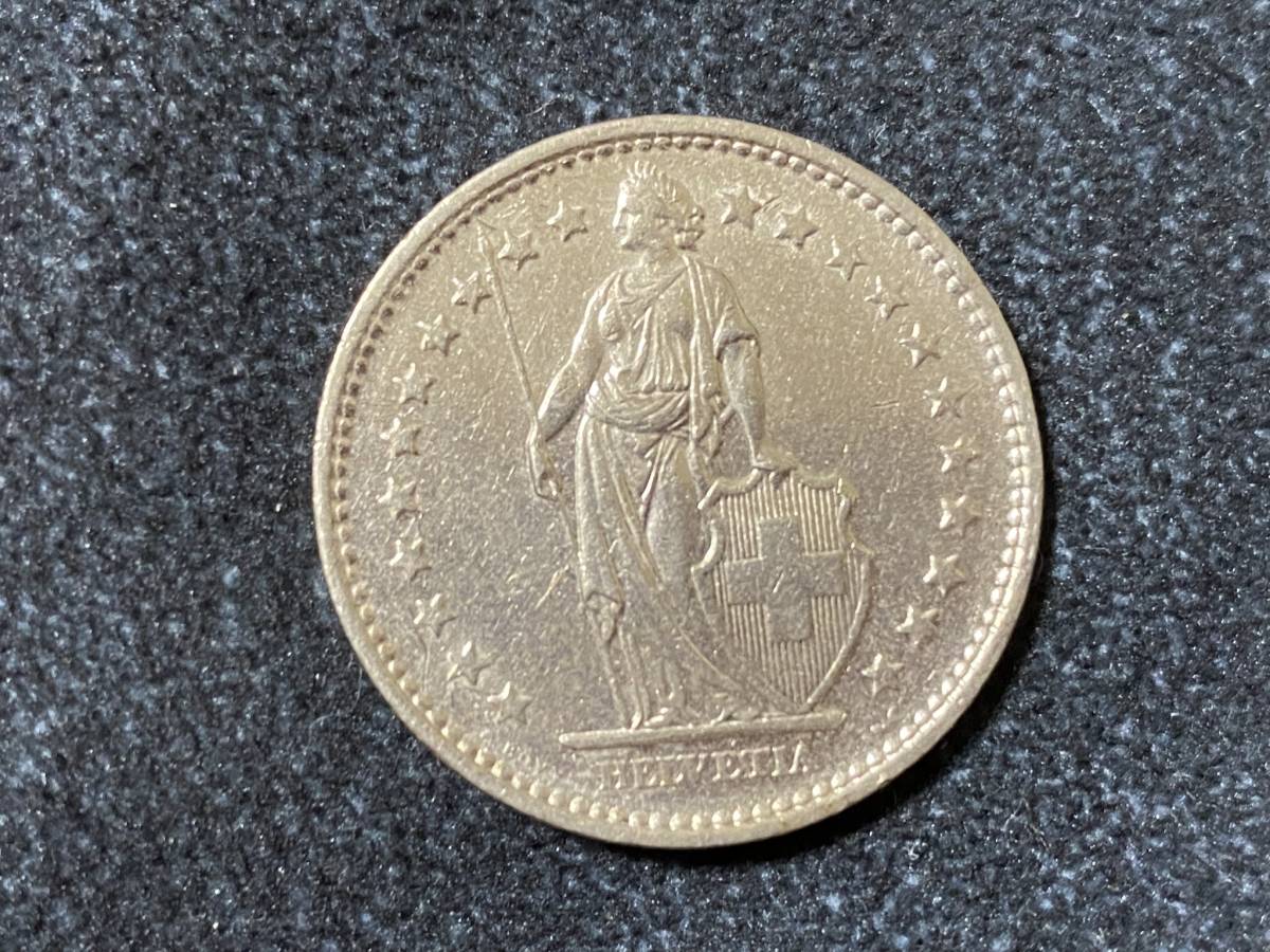 【傷や汚れあり】レトロ 世界 コイン 外国 海外 硬貨 古銭 1970年 スイス 2Fr. 2フラン Helvetia ヘルヴェティア女神 ...
