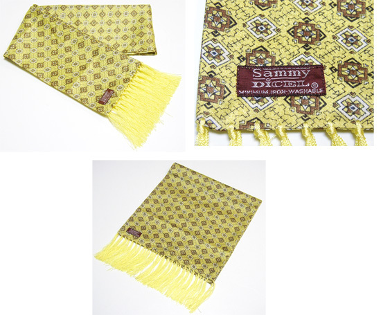 【やや傷や汚れあり】ヴィンテージ Sammy DICEL スカーフ/ 60s,ストール,モッズ,Scarf,イギリス,UK,幾何学,コイーバ ...