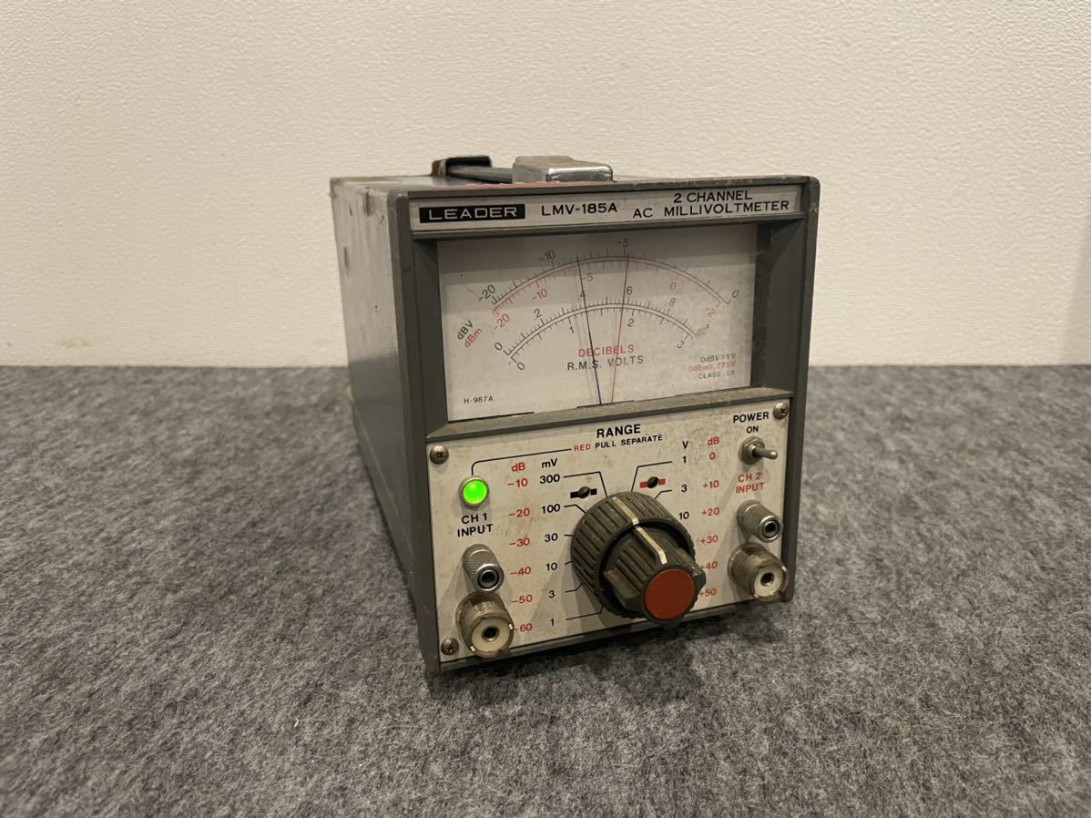 【傷や汚れあり】M783 LEADER LMV-189AR 2 CHANNEL AC MILLIVOLTMETER ミリボルト メーター ミリ ...
