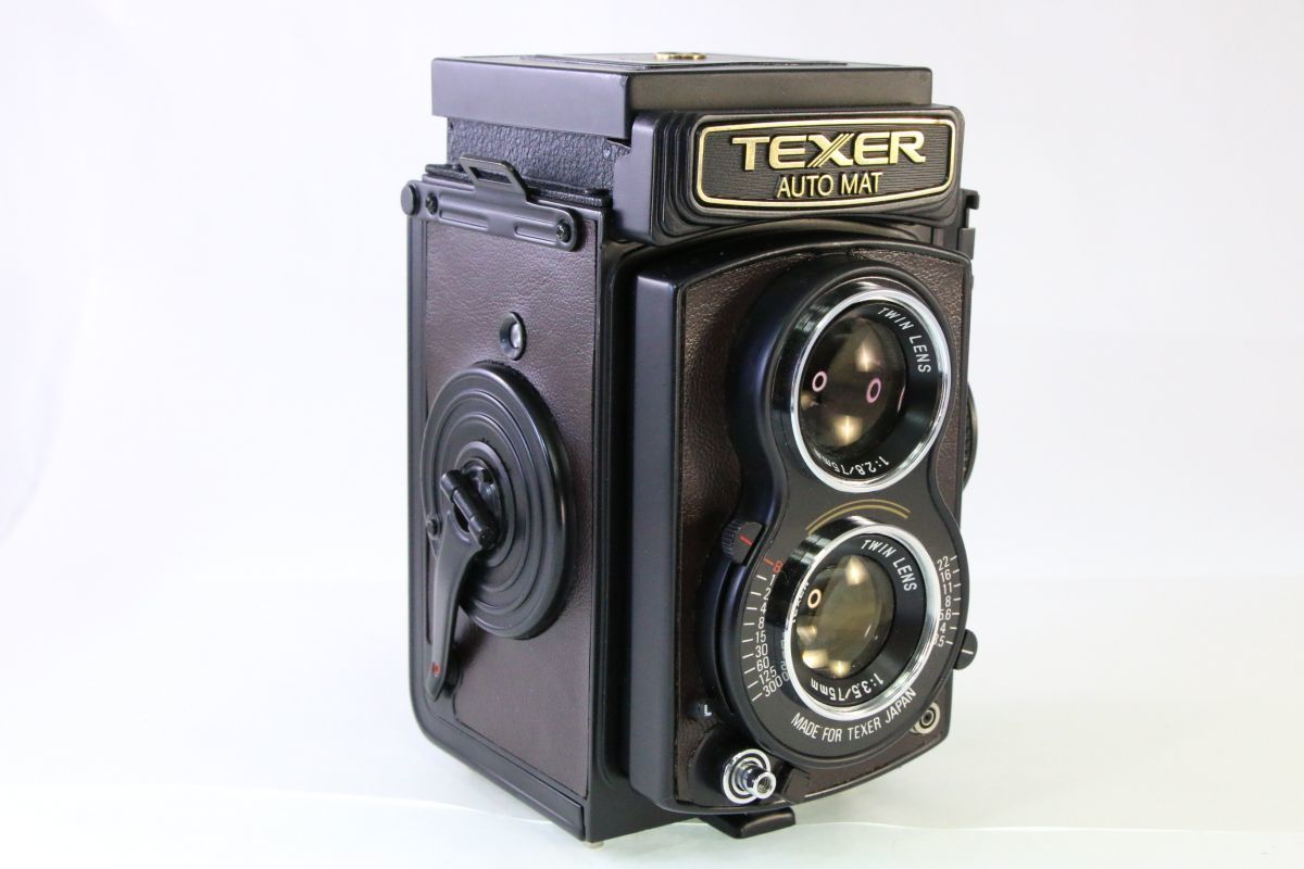 【TEXARテクサ】②③/VIEW-120 (No.00334)/TEXER TWIN LENS 1:3.5 75mm/シャッター音OK の ...