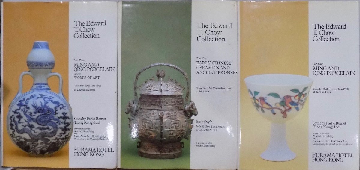 【やや傷や汚れあり】中国／陶磁器／青銅器／サザビー目録／エドワード T. チョウコレクション／The Edward T. Chow Collection,／3 冊セットの落札情報詳細 ...