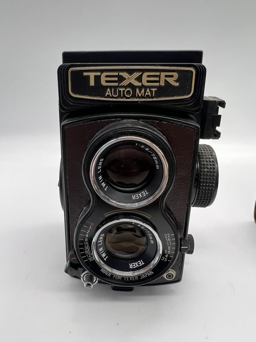 【傷や汚れあり】TEXER AUTO MAT テクサ二眼フィルムカメラ 75mm F3.5 992504 2眼 フィルム カメラ 昭和 レトロ ...