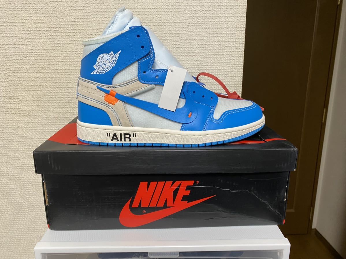 【未使用】Off-White Nike Air Jordan 1 High UNC White/Dark Powder Blue 27.5cmの落札情報詳細 - ヤフオク落札価格検索 オークフリー
