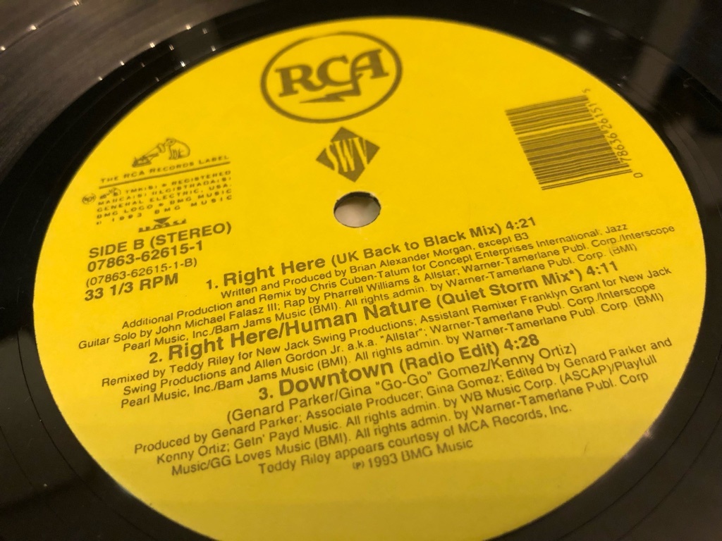 【やや傷や汚れあり】12”★SWV / Right Here / Human Nature / Teddy Riley / R&Bクラシック ...