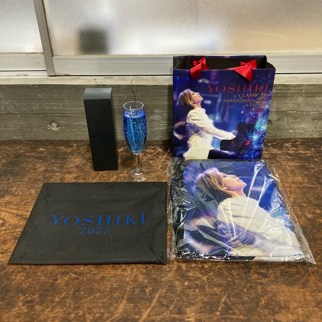 【未使用】【未使用保管品】 YOSHIKI CLASSICAL 2022 VIP限定 お土産 グッズ キャンドルグラス ブランケット セット ヨシキ X JAPAN digjunkmarket ...