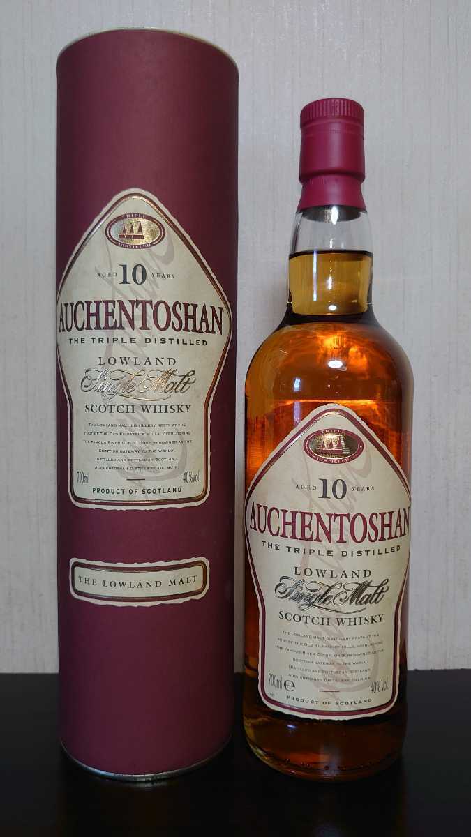 【目立った傷や汚れなし】オーヘントッシャン 10年 AUCHENTOSHAN 10YEARS 旧ボトル レア 700ml 40%の落札情報詳細 - ヤフオク落札価格検索 オークフリー