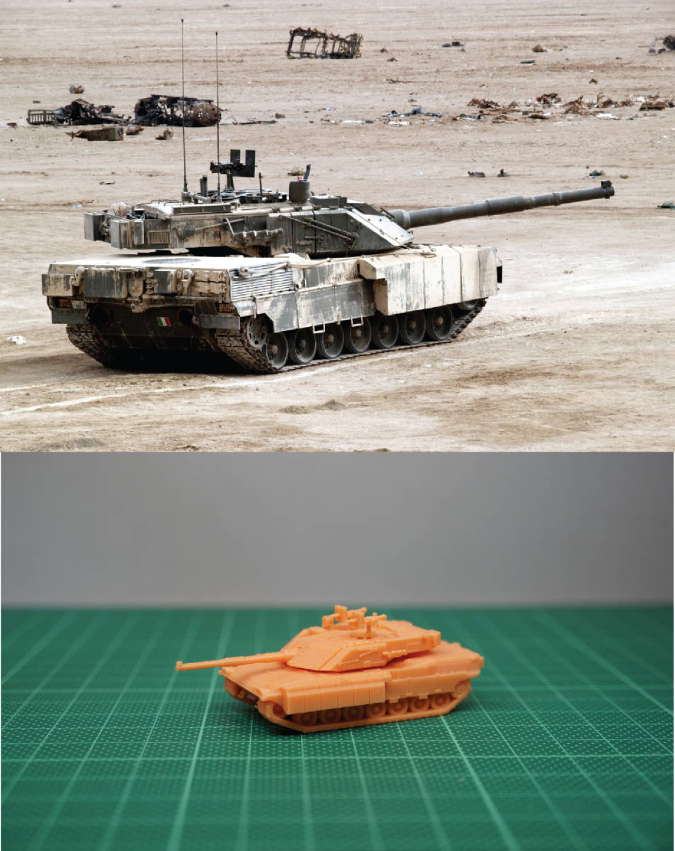 【未使用】1/144 Italian C1 Ariete PSO Main Battle Tank (fine detail) Resin ...