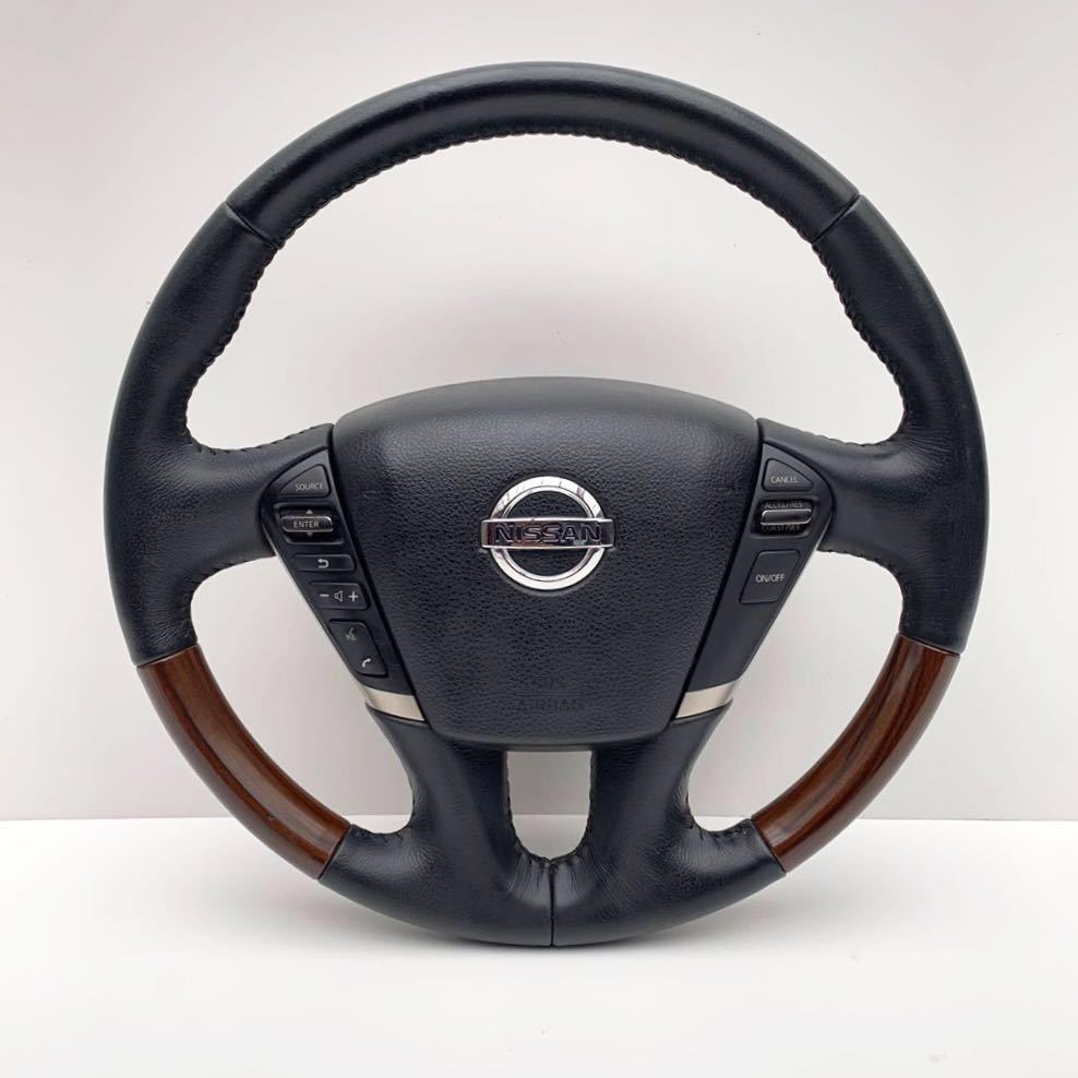【目立った傷や汚れなし】[送料無料] 日産 ティアナ J32 PJ32 PNJ32 純正 ウッドコンビレザーステアリング 革 クルコン スイッチ ムラーノZ51 エルグランドE52の落札情報 ...