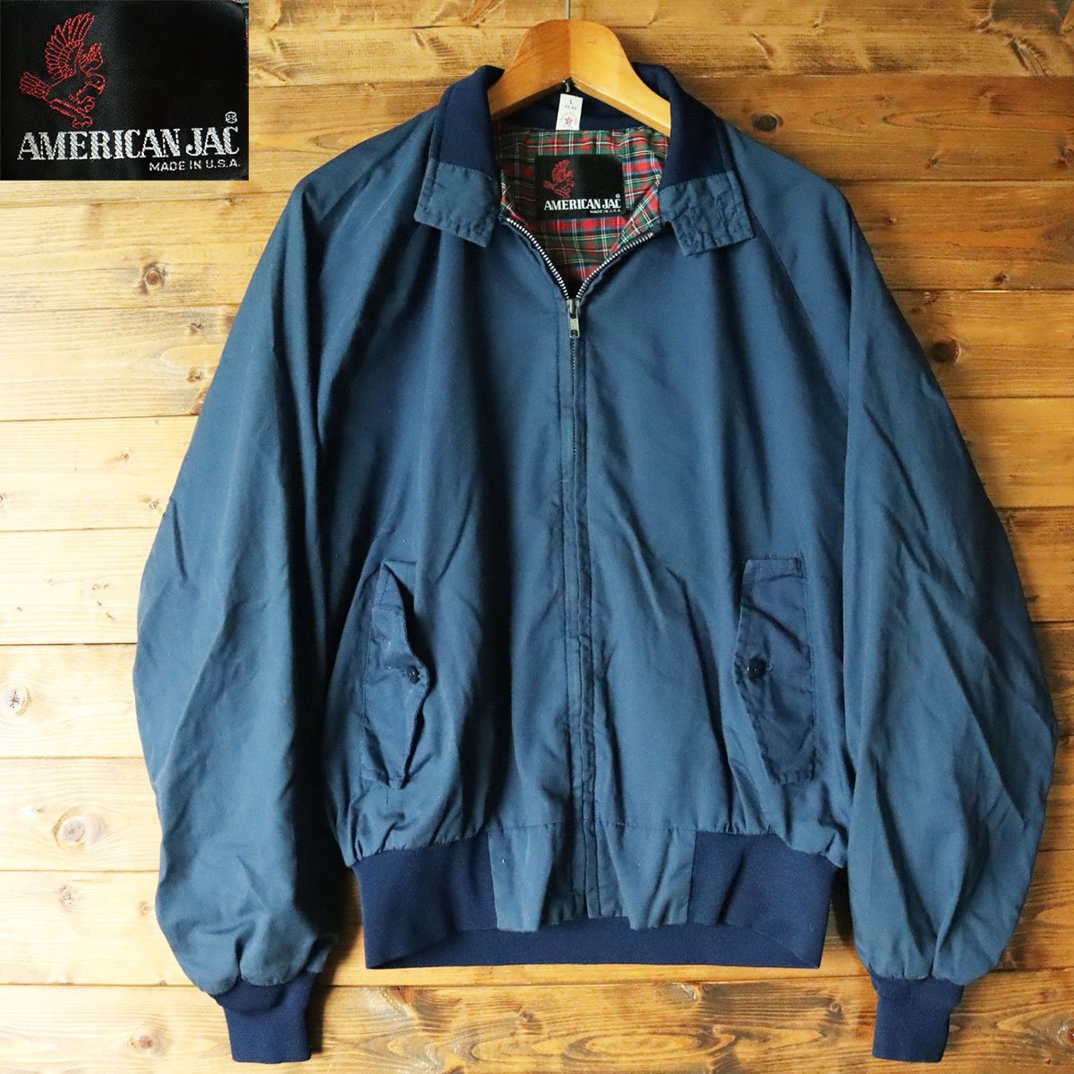 【目立った傷や汚れなし】 9/T5.9-1 80s USA製 ヴィンテージ AMERICAN JAC スイングトップ G9 ドリズラージャケット ネイビー L アメリカ古着の落札情報詳細 ...