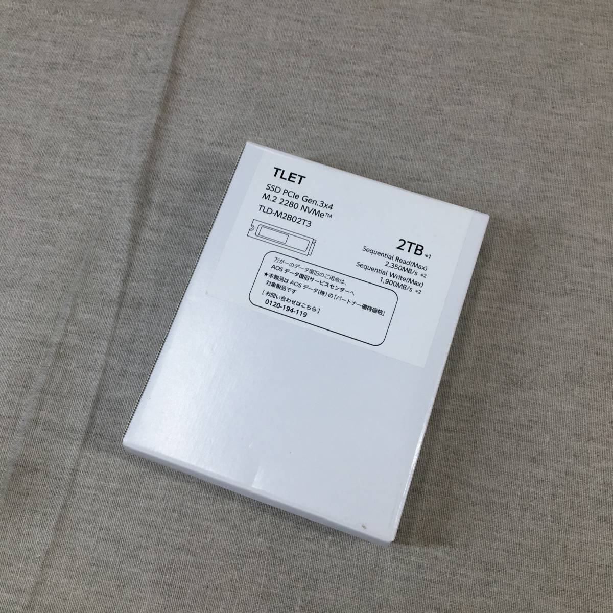 【未使用に近い】現状品 東芝エルイートレーディング(TLET) 内蔵SSD 2TB PCle Gen3x4 M.2 2280 TLD ...