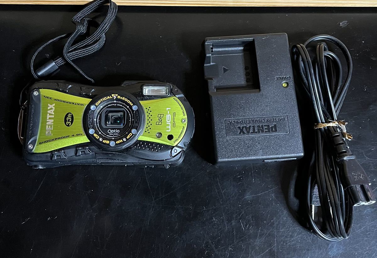 【やや傷や汚れあり】☆1008 ペンタックス、GPS機能内蔵の「Optio WG-1 GPS」グリーン 中古品 デジタルカメラ の落札情報詳細 - ヤフオク落札価格検索 オークフリー