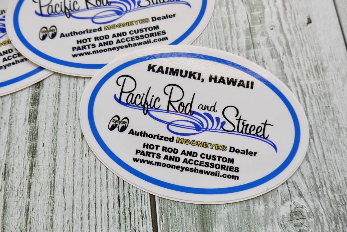【未使用】★ハワイ直輸入★ PACIFIC ROD AND STREET MOONEYES HAWAII ホットロッドアンドカスタム ムーン ...