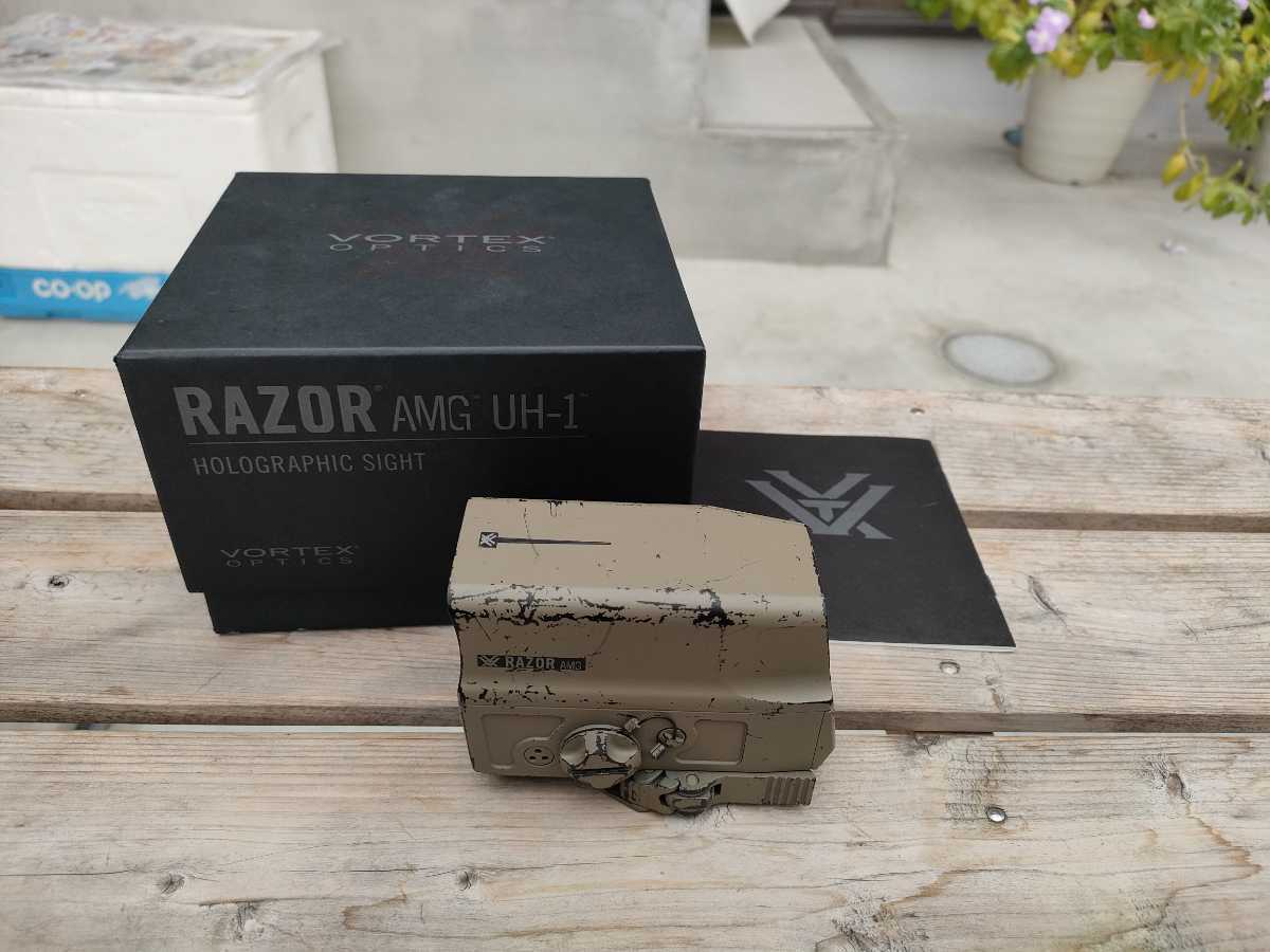 【傷や汚れあり】実物 VORTEX OPTICS RAZOR AMG UH-1 Gen1 ホロサイト ホログラフィックサイト 検)Vortex ...