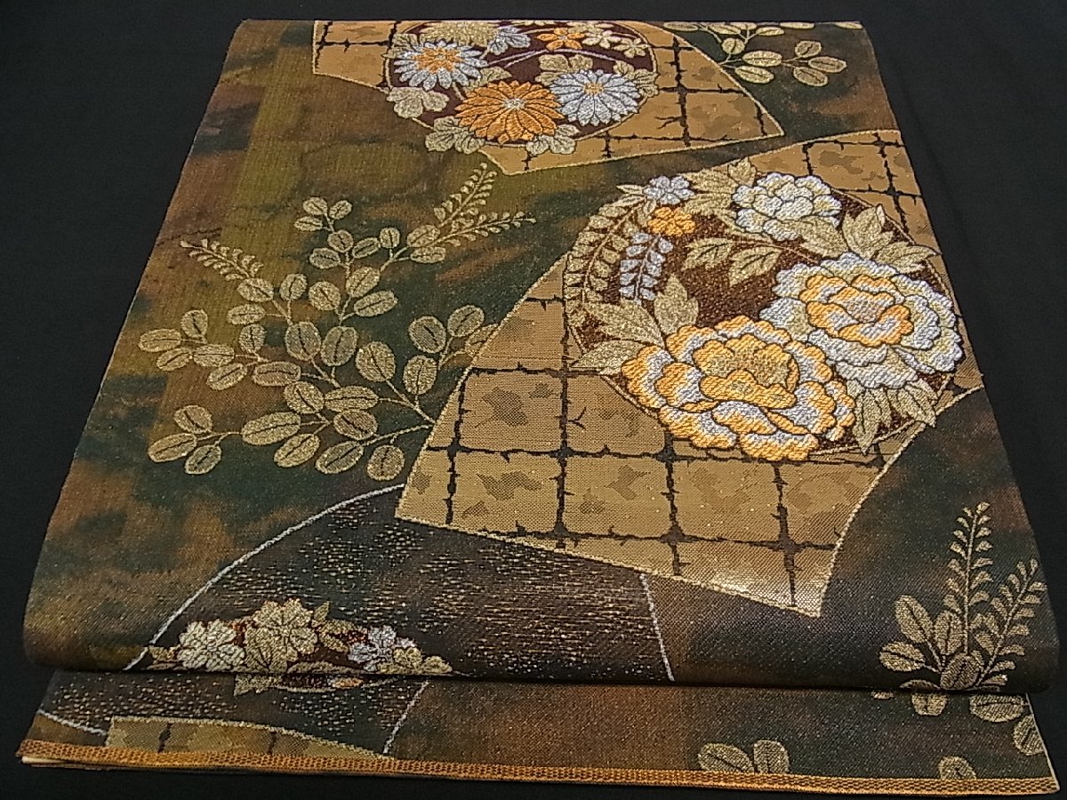 【目立った傷や汚れなし】平和屋着物 六通柄袋帯 地紙牡丹菊花丸文 金銀糸 逸品 ap760の落札情報詳細 - ヤフオク落札価格検索 オークフリー