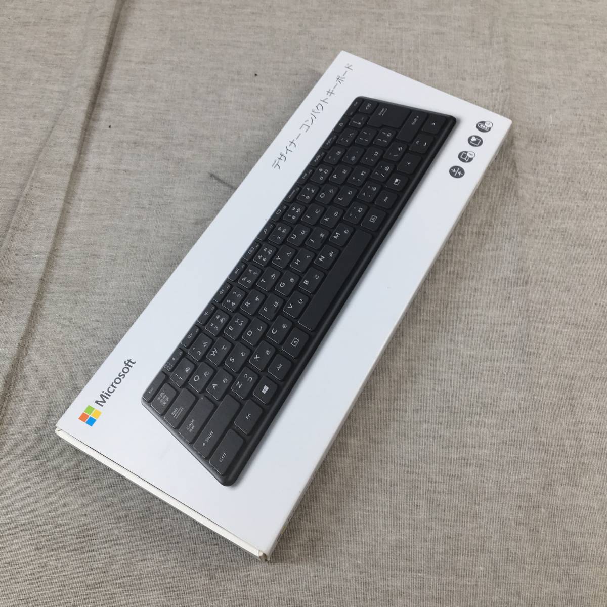 【目立った傷や汚れなし】現状品 マイクロソフト デザイナー コンパクト キーボード 21Y-00019 : ワイヤレス 薄型 長寿命 バッテリー 3台接続可 Bluetooth の落札情報詳細 ...