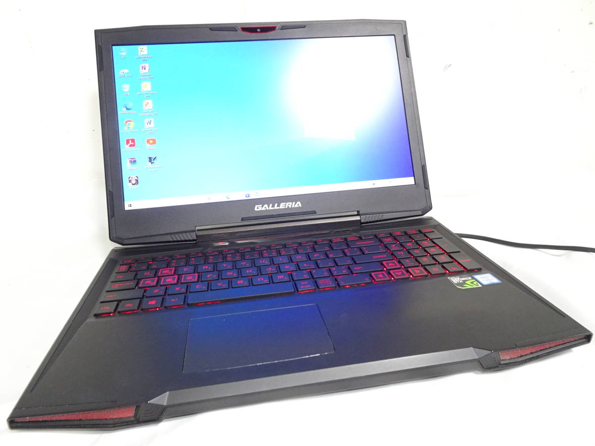 【やや傷や汚れあり】GALLERIA ゲーミングノート Windows10 Core i7 6700HQ GeForce GTX 965M メモリ 16GB 新品SSD 240GB 15.6型 ...