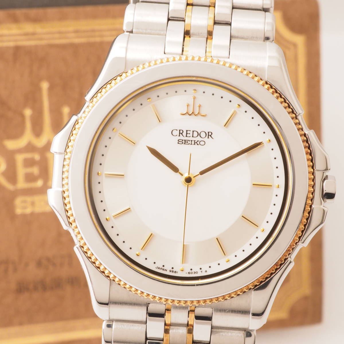 【傷や汚れあり】セイコー クレドール GCLC016 9581-6040 SEIKO CREDOR SS+18KT BEZEL クォーツ ...