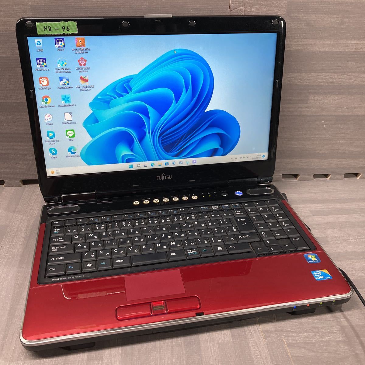 【傷や汚れあり】管理番号 NB-96 ノートPC FUJITSU FMV-BIBLO NF/G70 core i5 メモリ4GB HDD320GB Windows11搭載 Windows10に ...