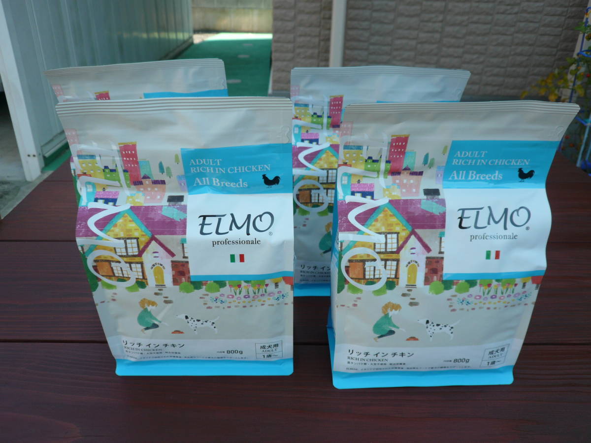 【未使用】ELMO(エルモ）professionale リッチインチキン 800g×4袋の落札情報詳細 - ヤフオク落札価格情報 オークフリー