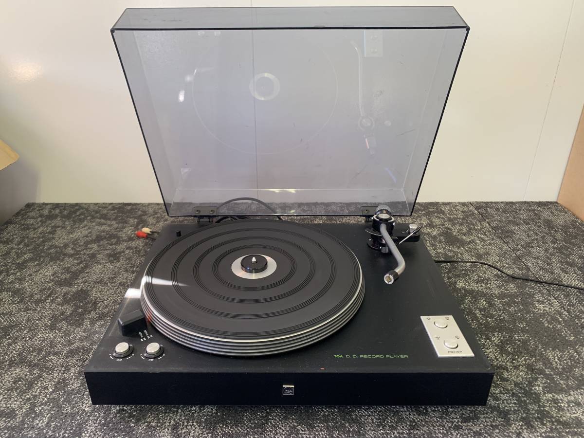 【やや傷や汚れあり】F72 1000円スタート D.D. RECORD PLAYER DD-100 レコードプレーヤー ターンテーブル TOA ...