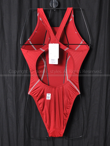 【未使用】K1722-28 新品 箱付 arena アリーナ X-PYTHON2 Xパイソン2 リミック Fina ハイカット競泳水着 OAR-7021WN 別注Dレッド×シルバーRD01 L ...