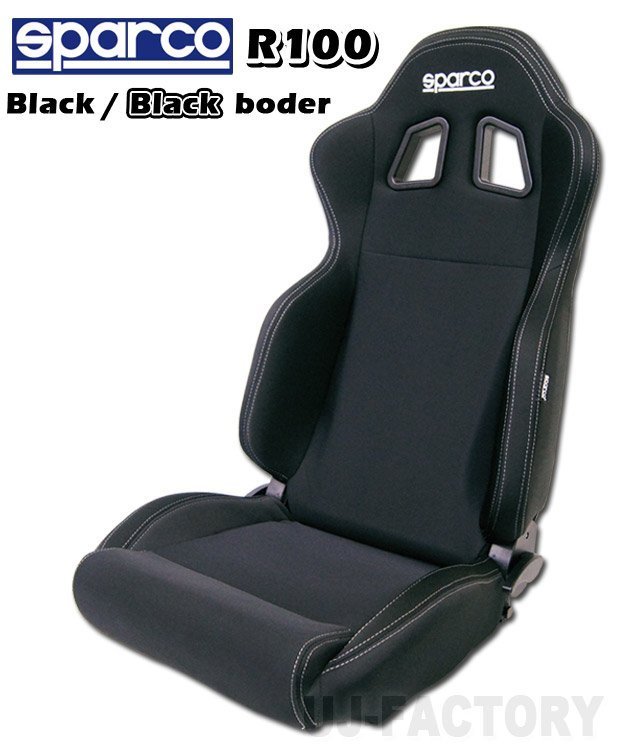 【未使用】【正規品/sparco】★セミバケットシートR100E★ ブラック/ブラックボーダー（左右共通モデル）の落札情報詳細 - Yahoo ...