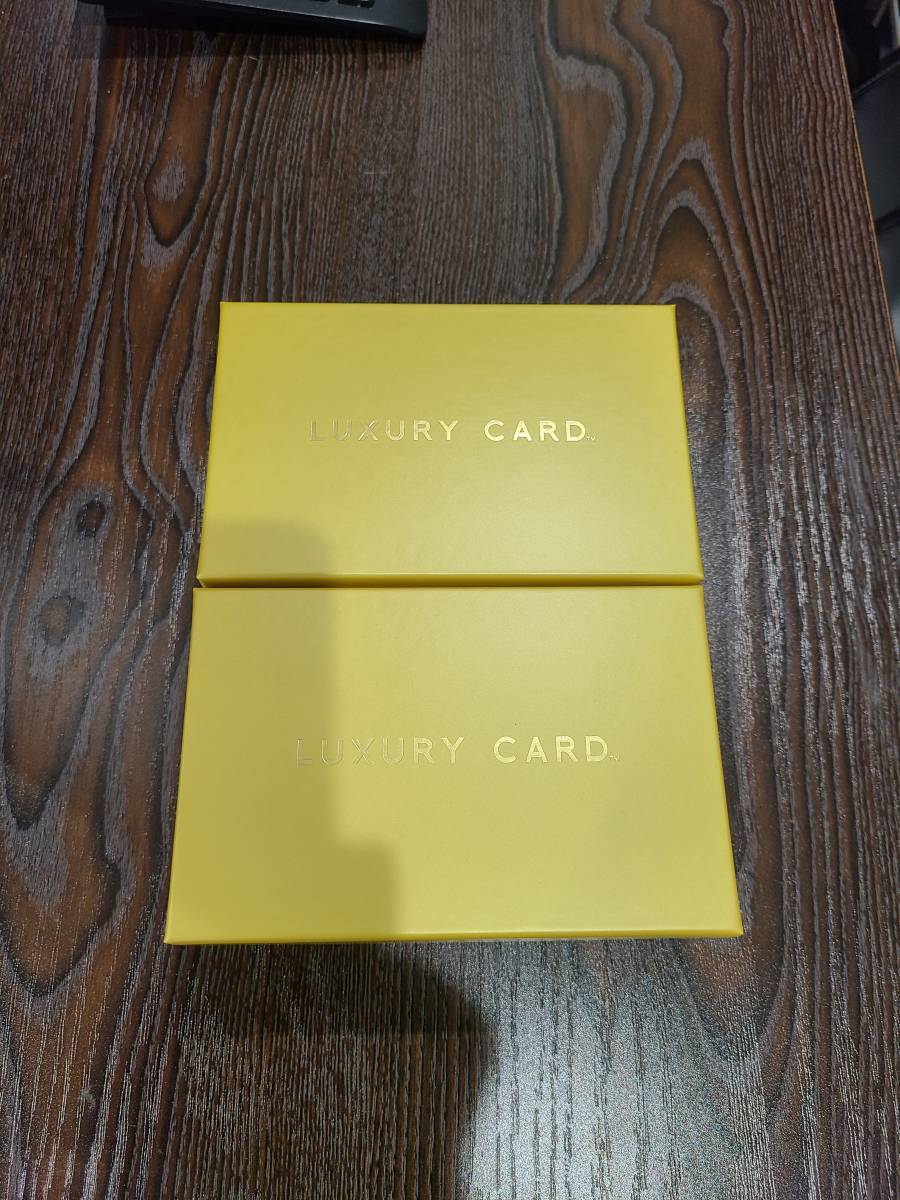 【未使用に近い】ラグジュアリーカード ゴールド 空箱 LC LUXURY CARD アメックス センチュリオン THE CLASS ブラック ...
