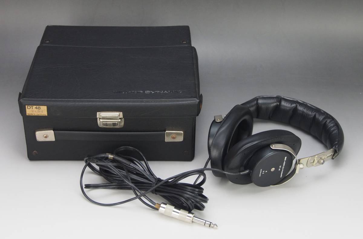 【目立った傷や汚れなし】SG-771 BEYER DYNAMIC DT 48 ベイヤーダイナミック ヘッドフォン 2×8Ω ケース付 音出し ...