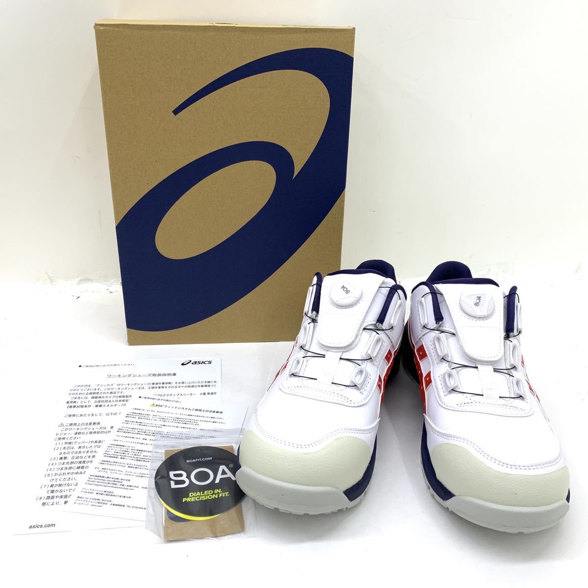 【未使用】102H602★1円～ 未使用！ asics/アシックス WINJOB/ウィンジョブ CP306 BOA WIDE 1271A029-100 25.5cm WHITE/CLASSIC ...