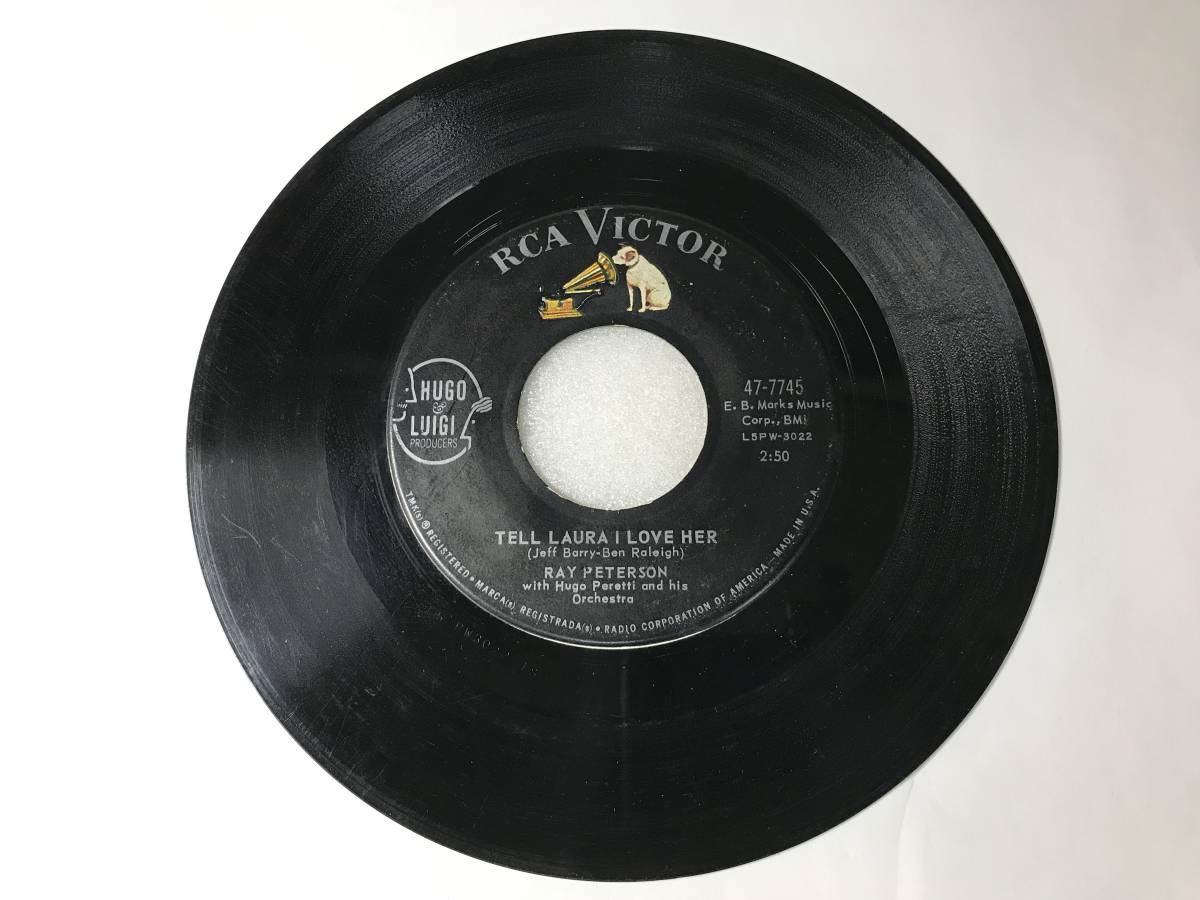 【傷や汚れあり】Ray Peterson/RCA 47-7745/Tell Laura I love her/Wedding Day/1960 ...