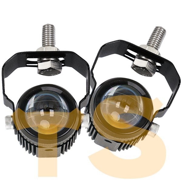 【未使用】SAMLIGHT 20W LEDヘッドライト バイク (イエロー_ホワイト切替式) 12V~24V ..新品.. 作業灯 投光器 ...