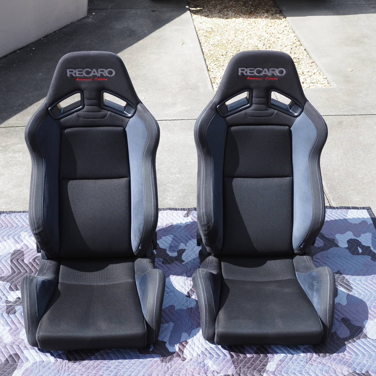 【傷や汚れあり】RECARO SR-7 Advanced Edition 2脚 セット 禁煙車 レカロ アドバンス エディション シート ...