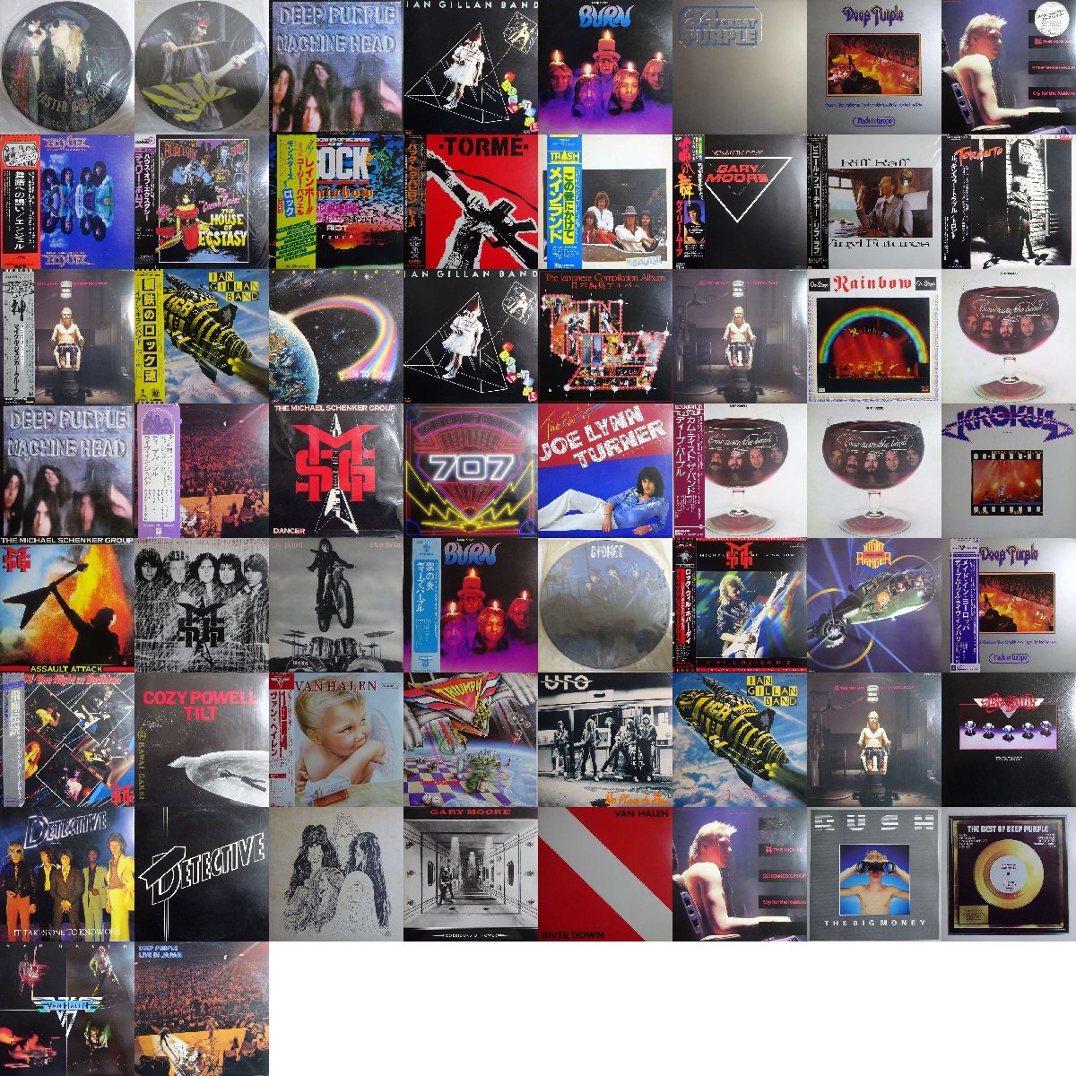 【やや傷や汚れあり】17001010;【国内盤+輸入盤】HR/HM HARDROCK HEAVYMETAL ハードロック,ヘヴィメタル 58枚1箱セット / Deep Purple, Gary ...